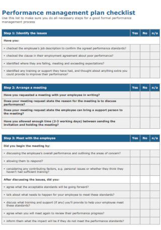 36 FREE Performance Checklist Samples To Download