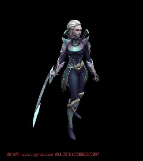 Lol皎月女神obj模型其他角色模型下载 摩尔网cgmol