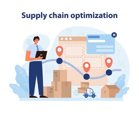 Premium Vector Supply Chain Optimization Efficient Logistics