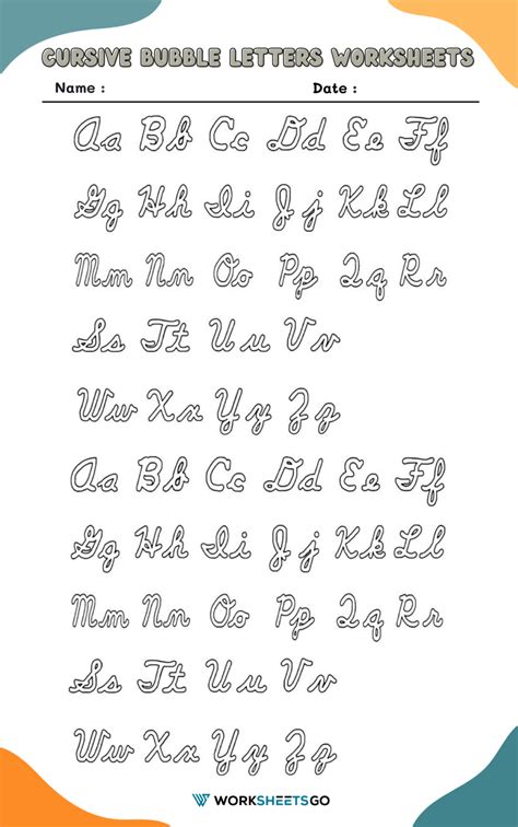 Cursive Bubble Letters Alphabet 3927 Cursive Alphabet High Res