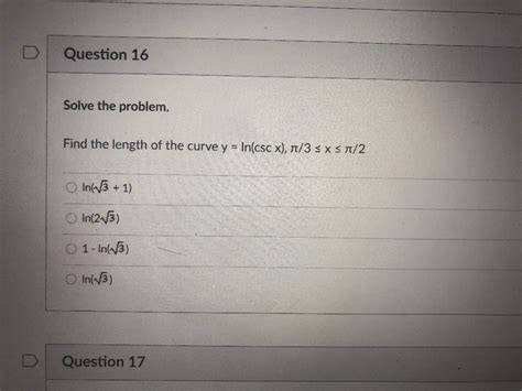 Solved D Question Solve The Problem Find The Length Of Chegg Com