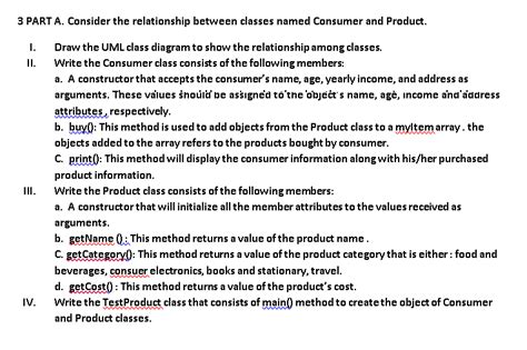 Solved 3 Part A Consider The Relationship Between Classes