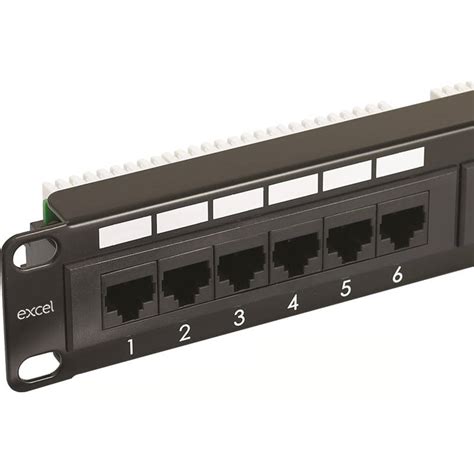 100 726 Excel Cat5e 24 Port Unscreened Patch Panel 1U LSA Punch Down