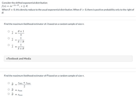 Solved Consider The Shifted Exponential Distribution Fx