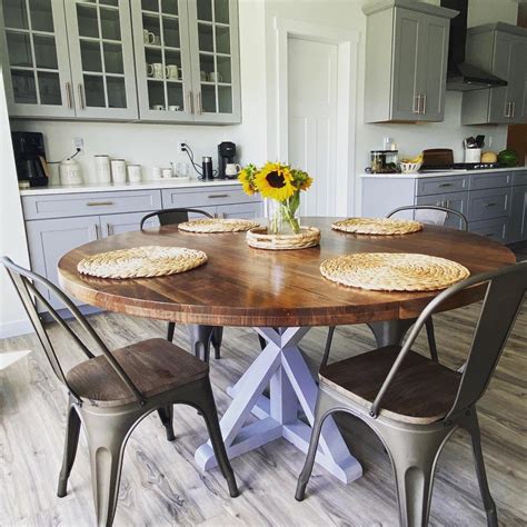 Farmhouse Kitchen Table Chairs And Round
