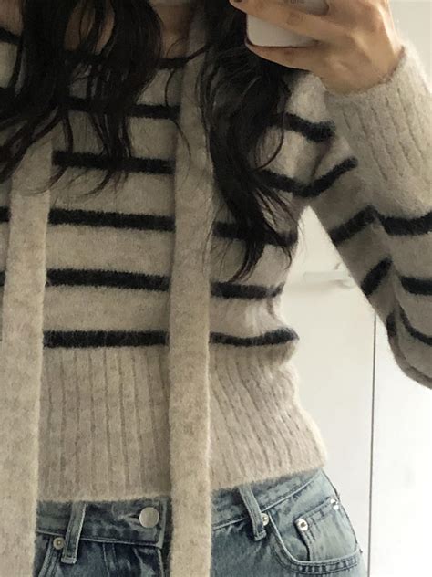 홀리데이 머플러 니트 2 Colors