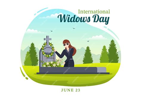 Premium Vector International Widows Day Vector Illustration With