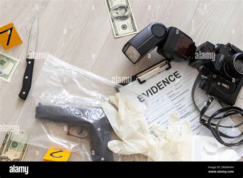 Crime Scene Investigation Collecting Evidence From The Crime Scene