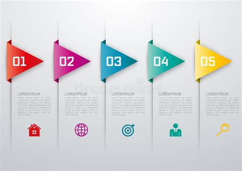 Vector Arrows Infographic Template For Diagram Stock Vector Illustration Of Lines Background