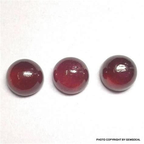 1 Pieces 8x8mm Ruby Cabochon Round Loose Gemstone Ruby Round Etsy