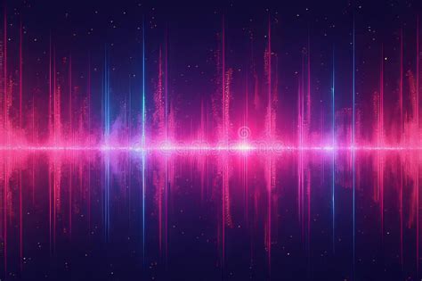 Dynamic Visual Representation Of Audio Frequencies A Vibrant Abstract Design Featuring Pink And