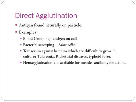 Ppt 2 Basic Immunologic Procedures Part 5 Agglutination Powerpoint Presentation Id 9639214