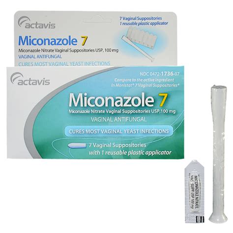 Miconazole 7 100 Mg Suppositories 7 Ct Mfg By Actavis Mid Atlantic