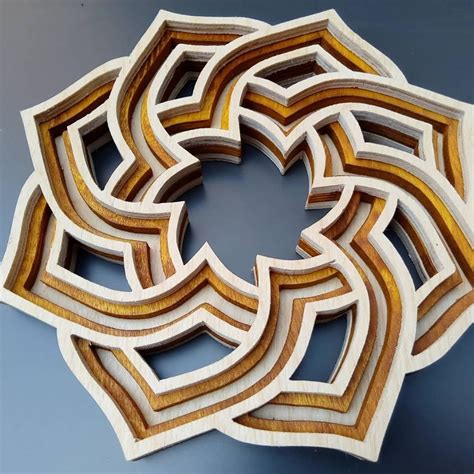 Islamic Layered Decor Scroll Saw Pattern And Laser Cutting K008 Egyptian Decor