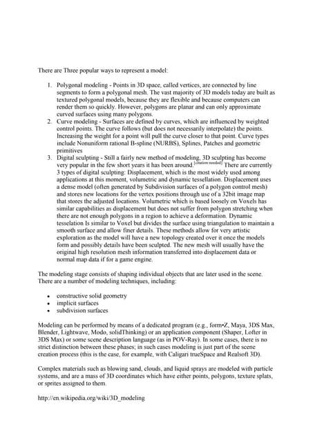 3d research docx 3 d graphics computer software and applications