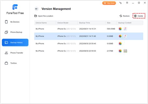 How To Manage Backups In FoneTool