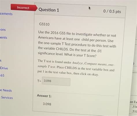 Solved Incorrect Question Pts Cements GSS Ions Chegg Com