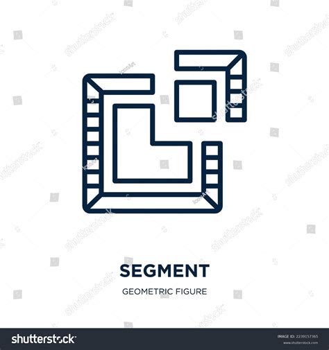 Segment Icon Geometric Figure Collection Thin Stock Vector Royalty