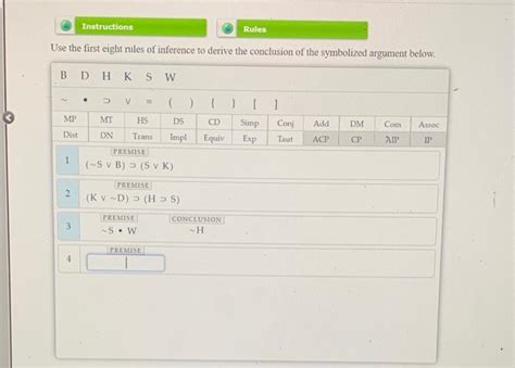 Solved Rules Instructions Use The First Eight Rules Of Chegg Com