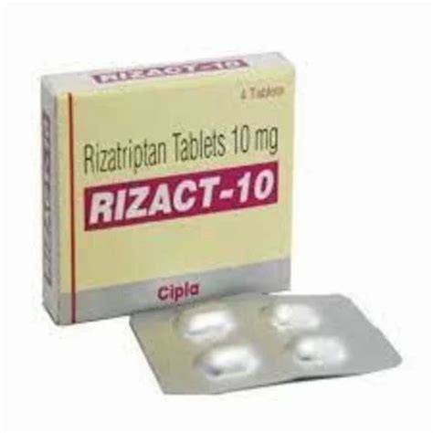 Rizacr Rizatriptan Rizact 10 Mg Tablet 4 Tablets Prescription At Rs