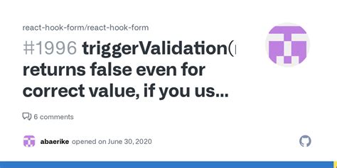 Triggervalidationname Returns False Even For Correct Value If You