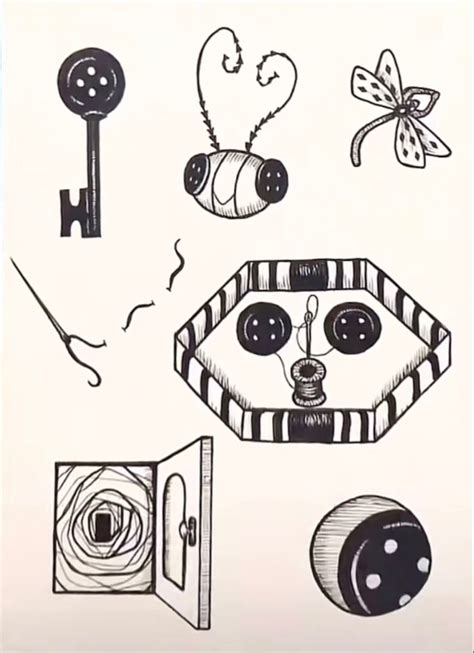Coraline Tattoo Sketches Coraline Tattoo Spooky Tattoos Cute Tattoos