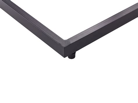 Garden Side Table Light Wood And Black Messina Uk