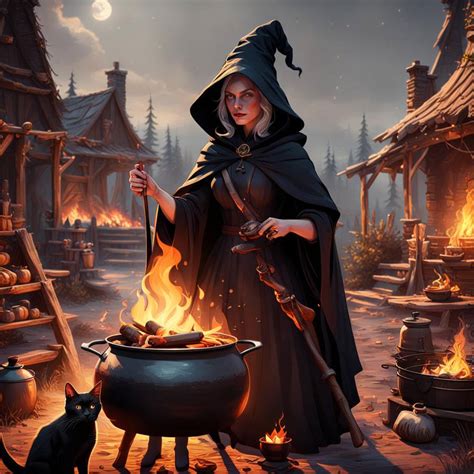 Witch Cat And Coldron By Jaxk49 On Deviantart