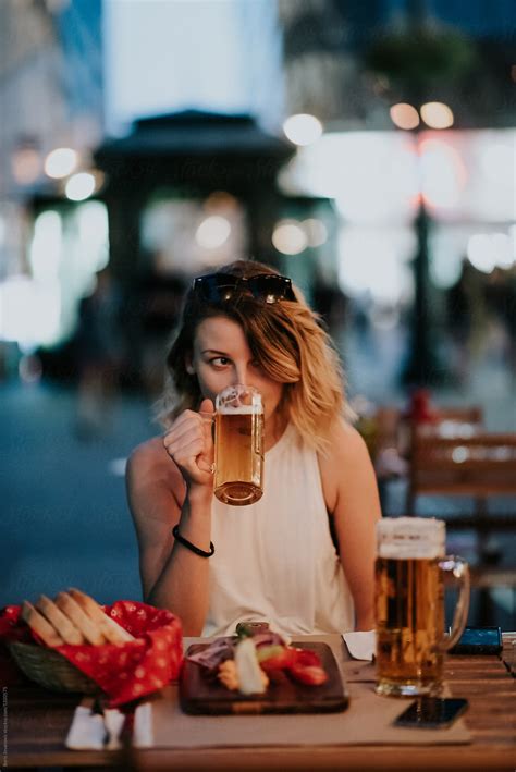 Girl Chugging Beer