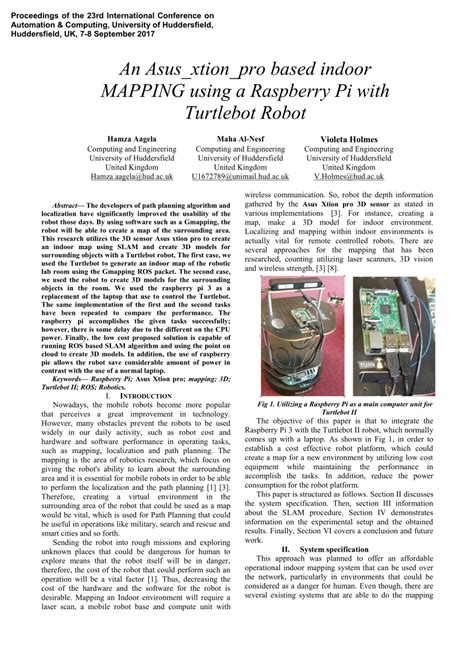 pdf an asus xtion probased indoor mapping using a raspberry pi with turtlebot robot turtlebot