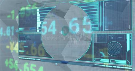 Image Of Digital Interface And Stock Market Data Processing Against