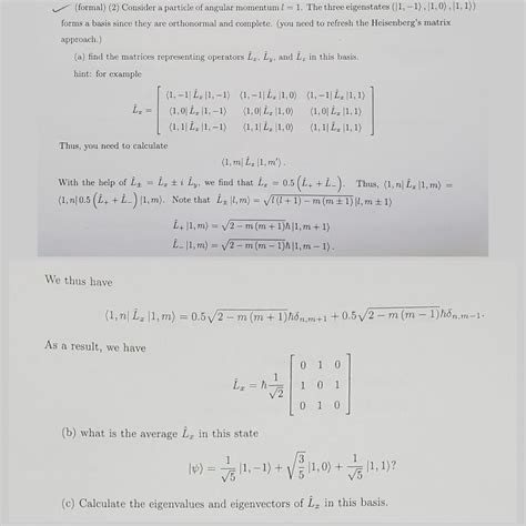solved formal 2 consider a particle of angular momentum