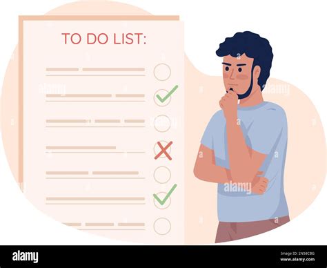 Scheduling Tasks Flat Concept Vector Illustration Stock Vector Image And Art Alamy