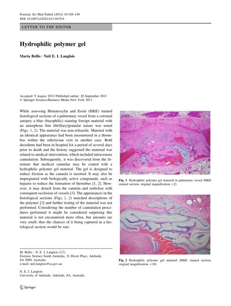 Pdf Hydrophilic Polymer Gel