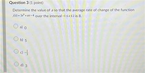 Solved Question 3 1 ﻿pointdetermine The Value Of A ﻿so
