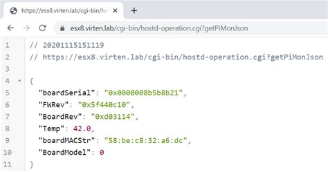 ESXi Arm On Raspi Pull CPU Temperature Using Curl Virten Net
