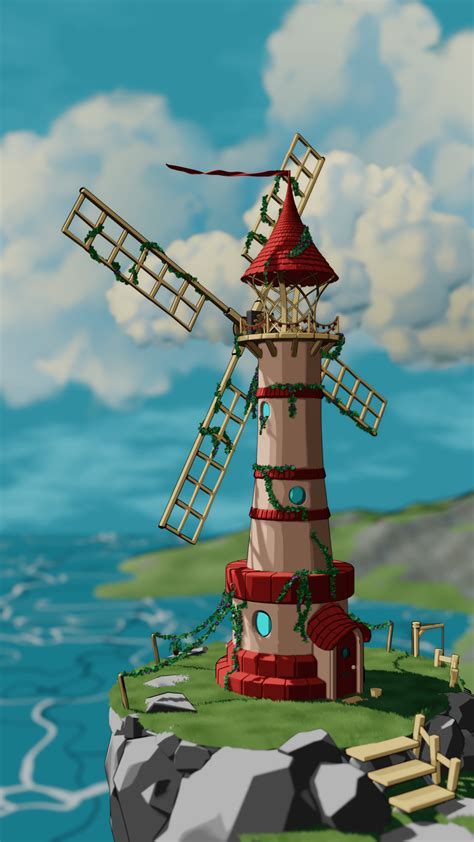Anime Style Windmill R Blender