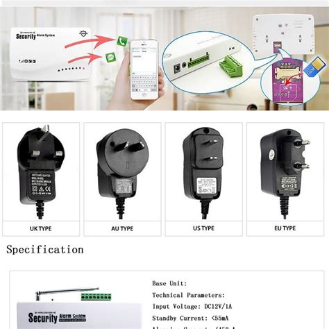 Badu Bg 1 комплект Домашна охрана 6 безжични зони и 4 жични зони Sms Gsm алармена система Pir