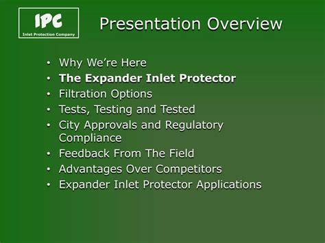 Inlet Protection Company Pptx