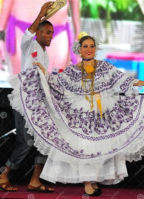 Panama City Panama Folklore Dances In Traditional Costume At The