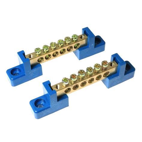 Buy Rlecs 2pcs Terminal Bus Bar Terminal Block Brass Wire Screw