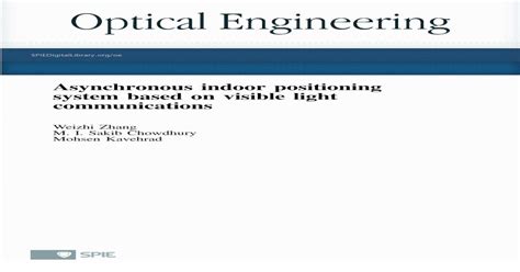 Pdf Asynchronous Indoor Positioning System Based On Visible · Pdf Fileasynchronous Indoor