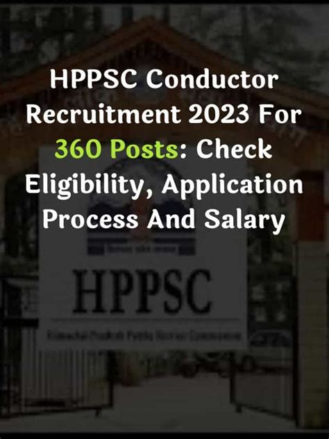HPPSC Conductor Recruitment