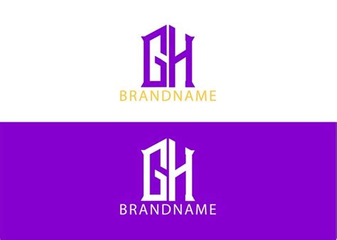 Premium Vector Modern Monogram Initial Letter Gh Logo Design Template
