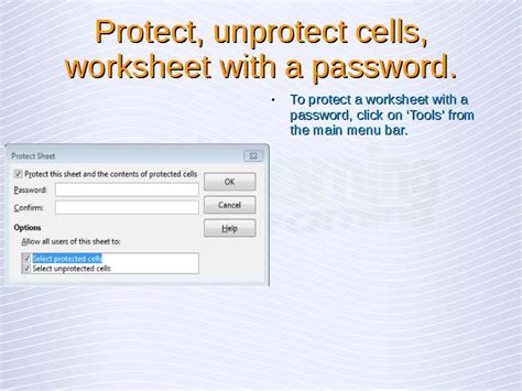 Advanced Spreadsheets Security