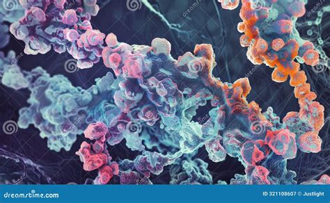 Thin Section Electron Microscope Image Capturing The Intricate Structure Of A Transcription