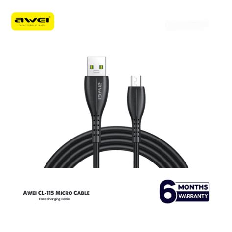Awei CL USB Type C Lighting Micro Cable A Fast Charging Wire Cord Quick Charge Awei