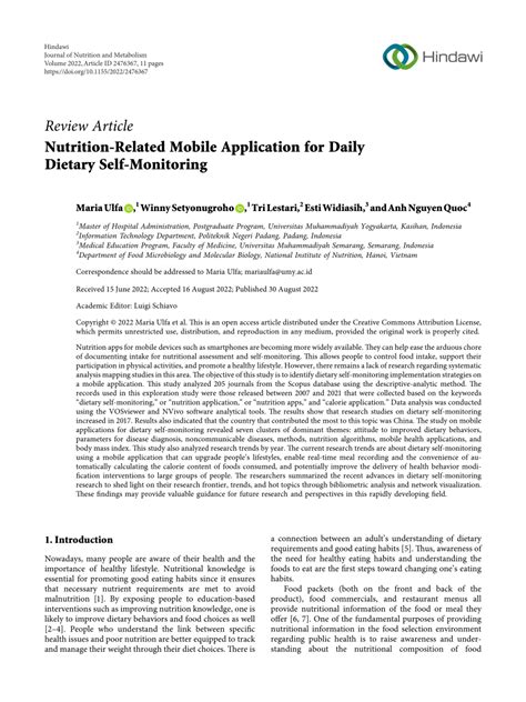 Pdf Nutrition Related Mobile Application For Daily Dietary Self Monitoring