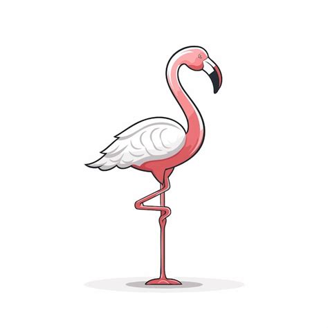 플라밍고 터 일러스트레이션 바탕에 고립 프리미엄 벡터