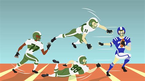 작업에서 실행 하는 경기장에 미식 축구 스포츠맨 플레이어 Championship에 대한 스톡 벡터 아트 및 기타 이미지 Championship 경기 스포츠 경쟁